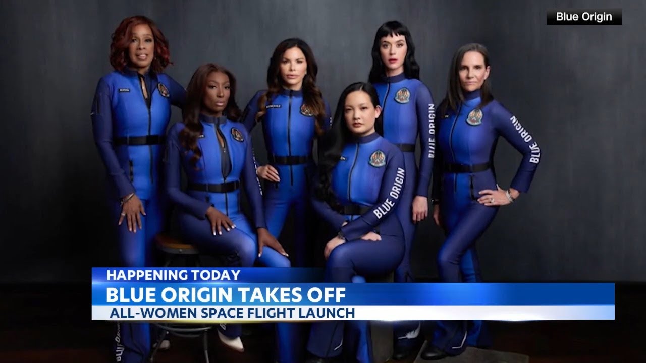No pilots needed as Blue Origin's women-led crew launches - YouTube