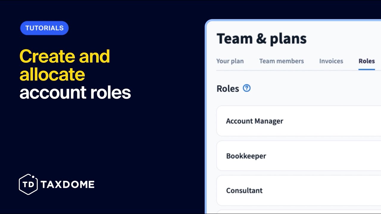 Create and allocate account roles - YouTube