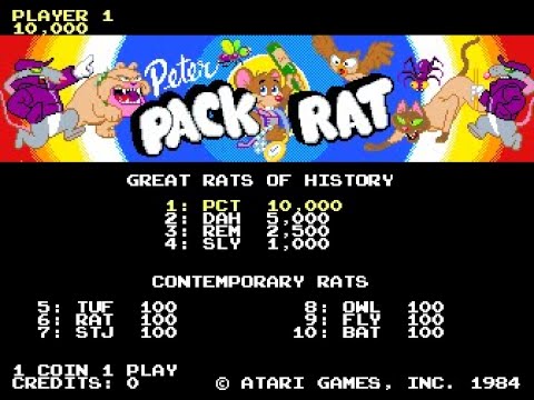 Peter Pack Rat - Arcade (Atari 1984) - YouTube
