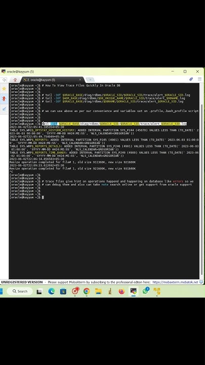 Oracle Database Rapidly Accessing Alert Logs Kayyum698 Kayyum698 Shorts Youtube