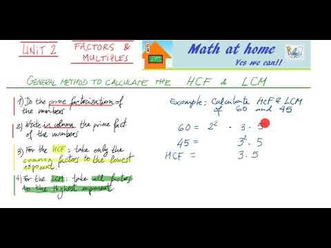 HCF and LCM method - YouTube