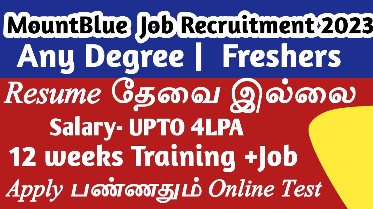MountBlue Off Campus Drive| Software Development Engineer Job| Resume not Needed | Freshers Job ...