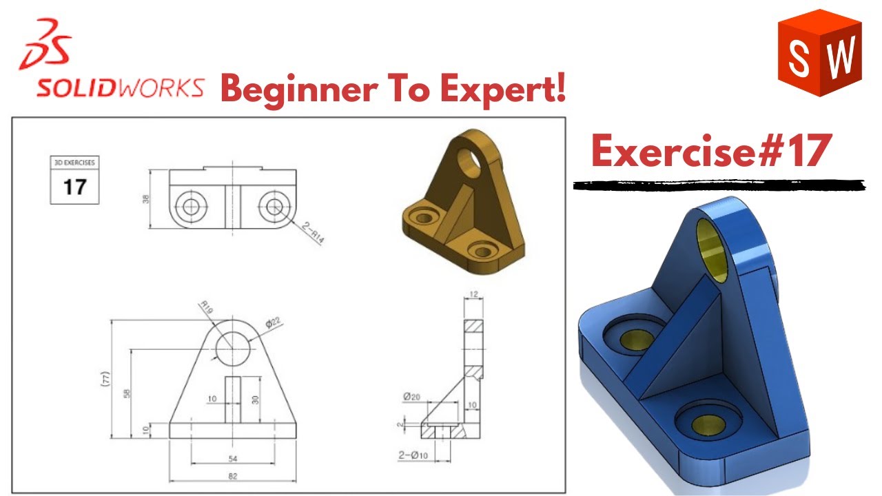SOLIDWORKS Beginner To Expert Exercise# 17 | Solidworks Beginners Tutorials | # ...
