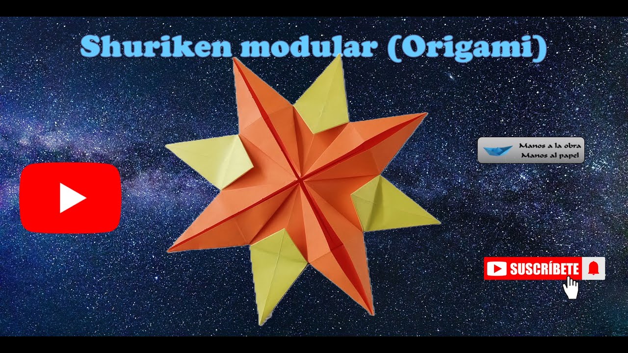 Como hacer un shuriken modular (Origami) - YouTube