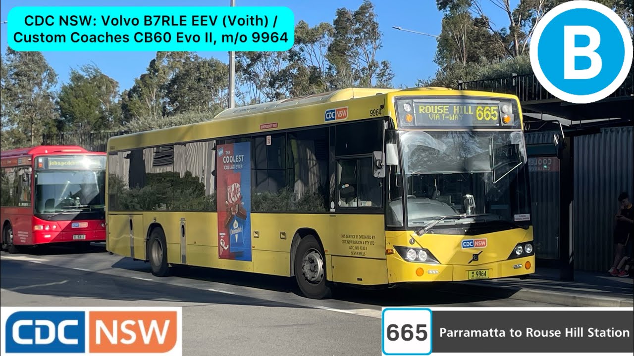 CDC NSW: Volvo B7RLE EEV (Voith) / Custom Coaches CB60 Evo II, m/o 9964 ...