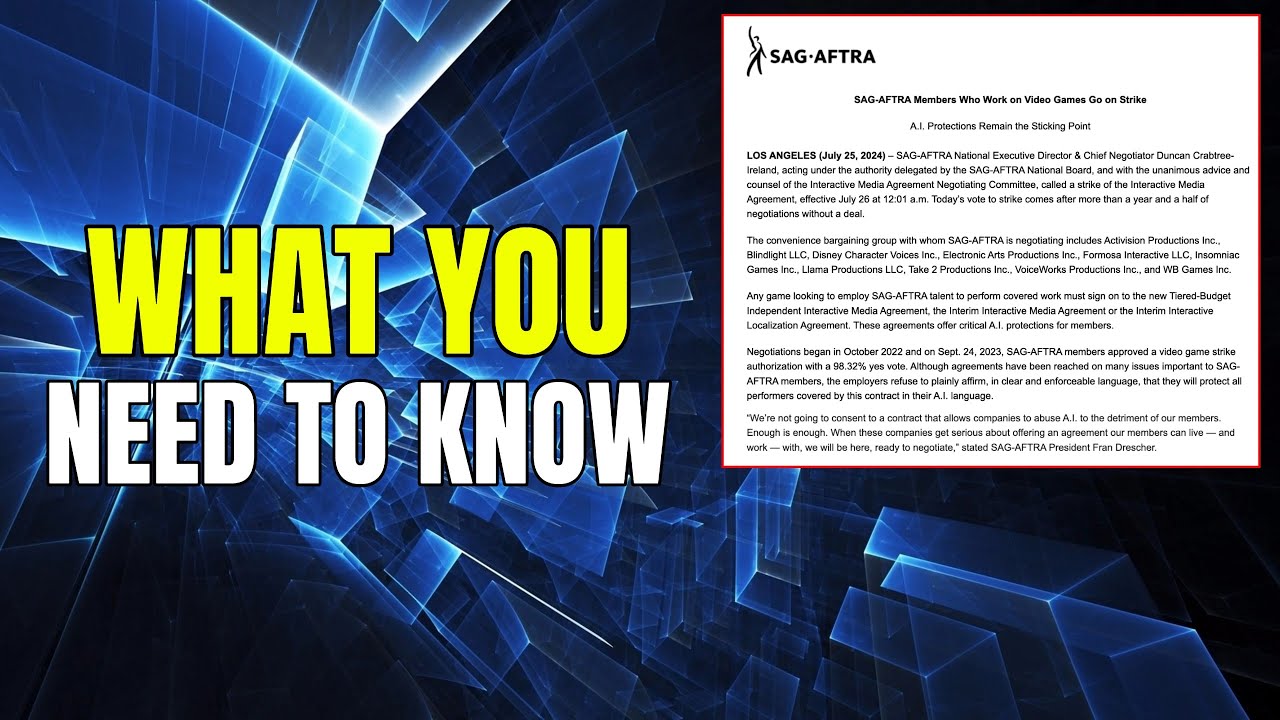 Video Game Voice Actors Are GOING ON STRIKE | What You Need To Know ...