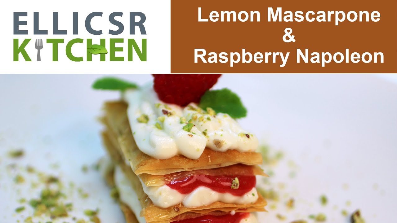 Lemon Mascarpone & Raspberry Napoleon - YouTube