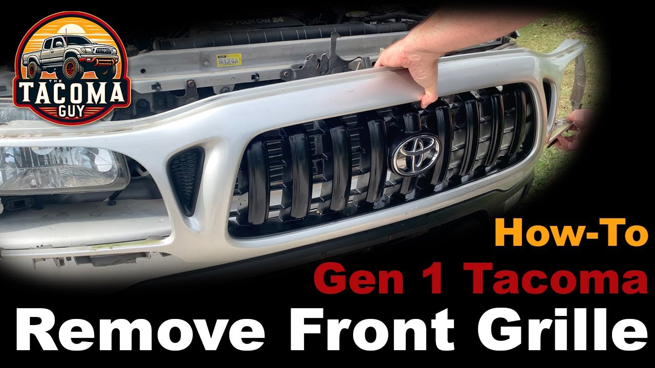 How to Remove the Front Grille on a Gen 1 Toyota Tacoma - YouTube