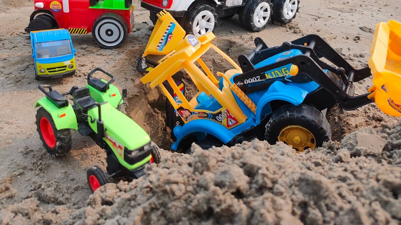 Road Roller And Tata Ace Truck Repair Road And Making Bridge | D2 TOY ...