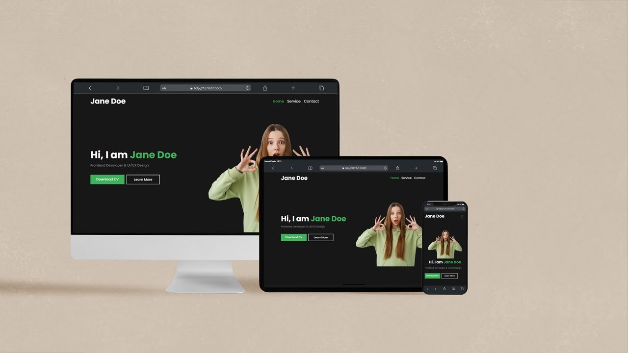 Tutorial 4 HTML & CSS Personal Website: Build a Stunning Responsive ...