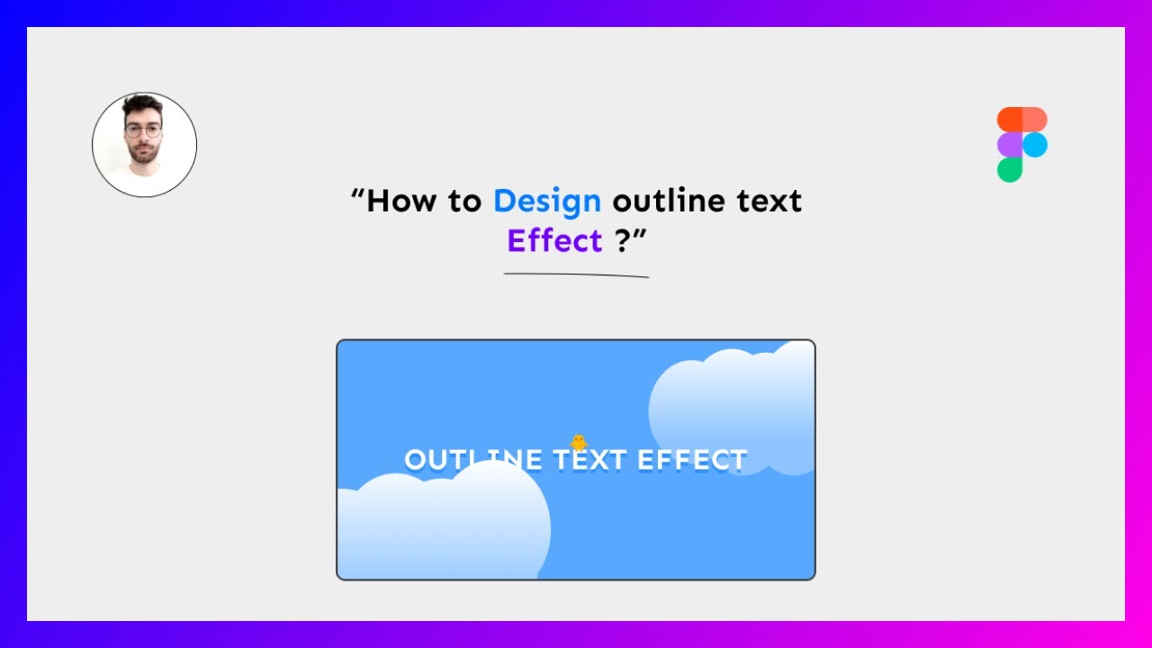 How to Design an Outline Text Effect - Figma Tutorial - YouTube
