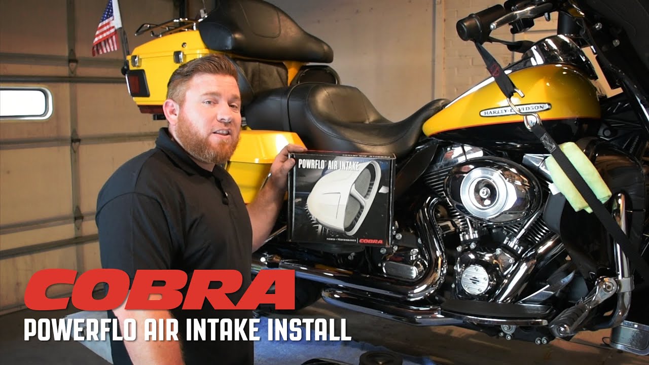 Cobra Powerflo Air Intake, 2013 Harley Davidson Install - YouTube