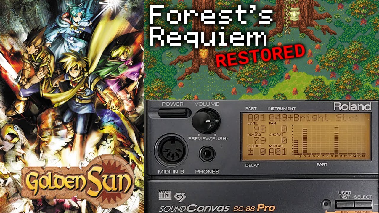 Forest's Requiem (Restored - Roland SC-88) - Golden Sun - YouTube