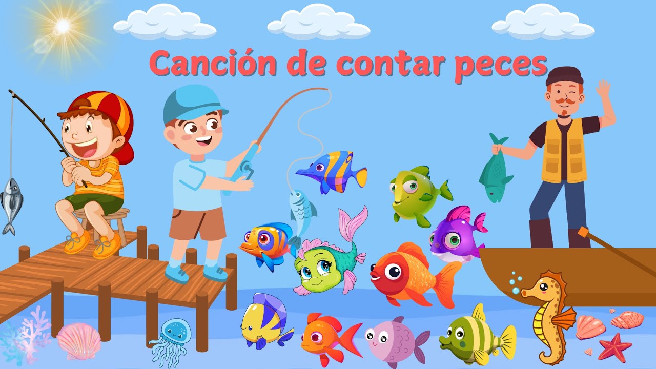 Contar Peces 1 al 10 | Canciones infantiles de Números | Aprende a ...
