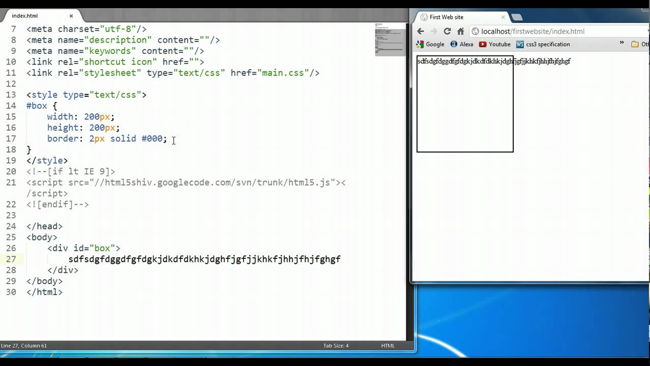 Css3 Tutorial 5 Css3 Text Overflow Property Css3 Text Module Youtube 4644