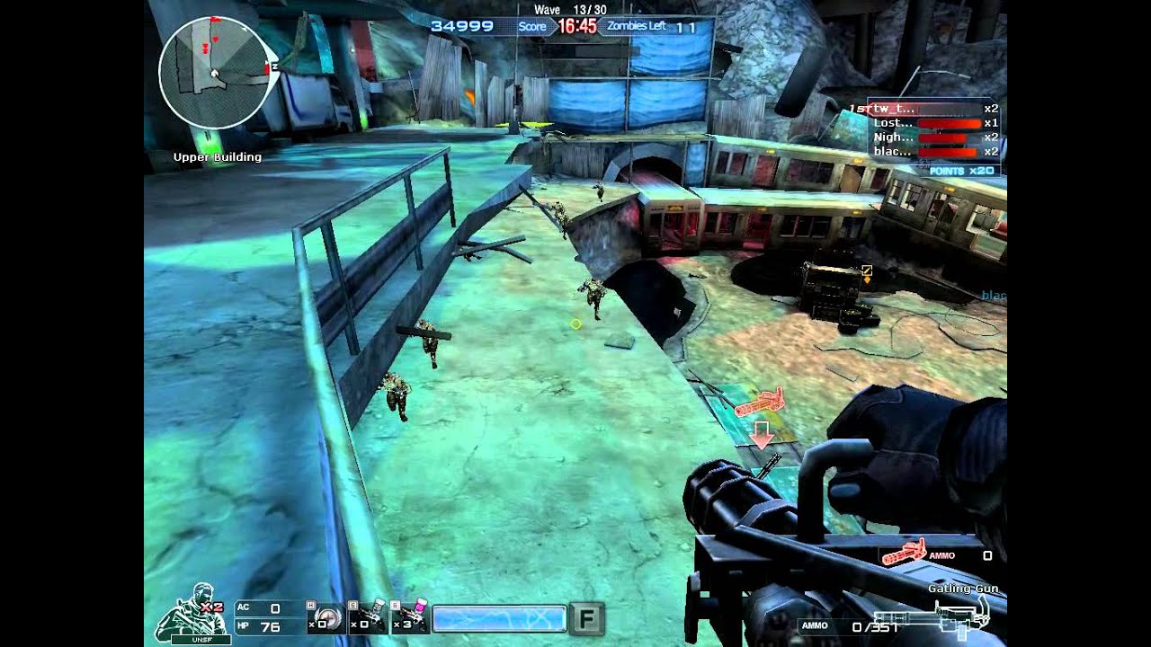 Crossfire Crater ZM gameplay with gatling gun part 1 - YouTube