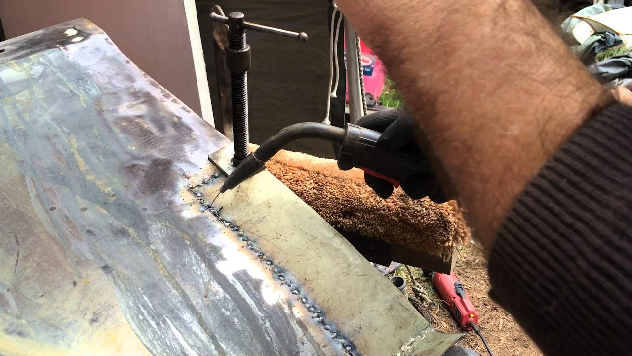 1957' Chevy Truck lower fender rust repair part 3 - YouTube