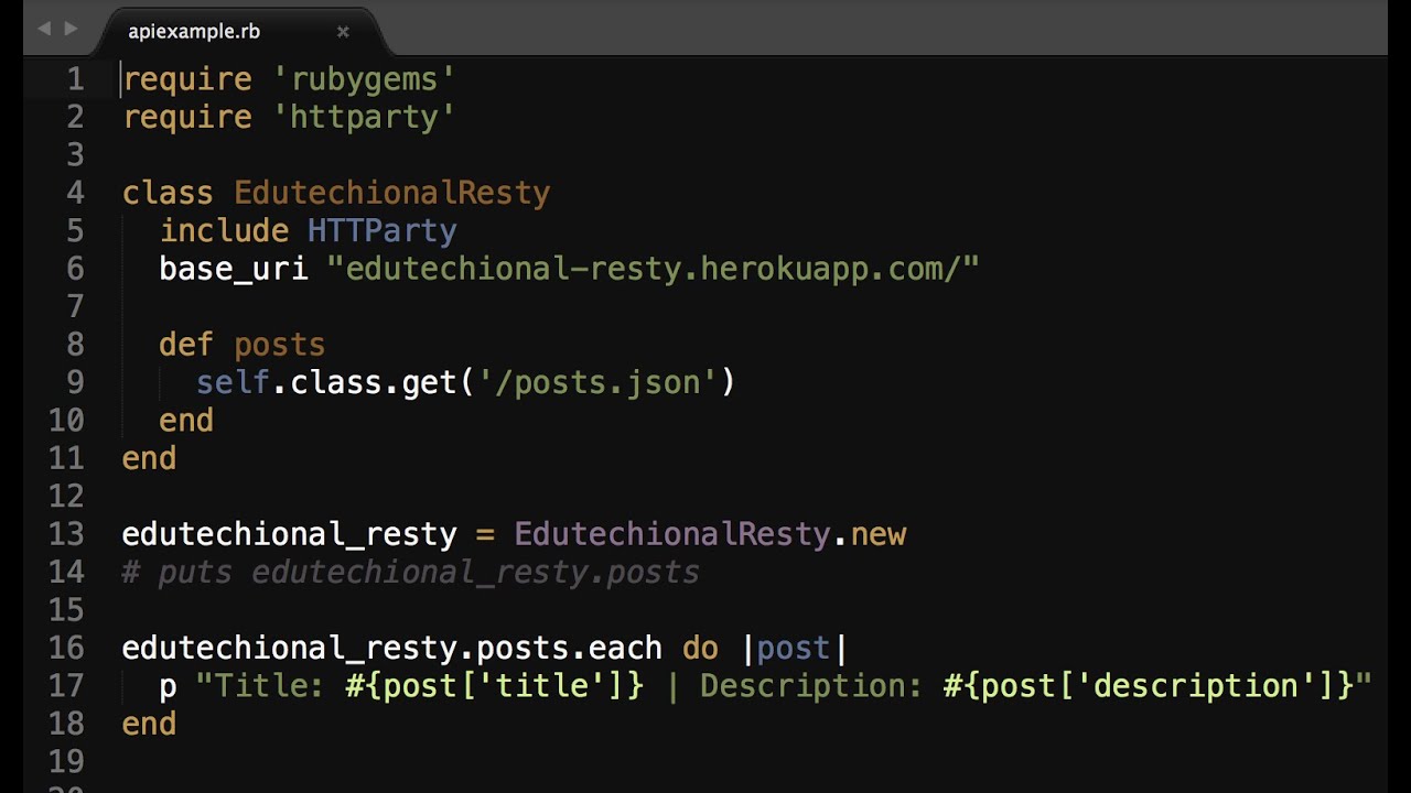 HTTParty Class Method Examples YouTube HTTParty Class Method Examples YouTube