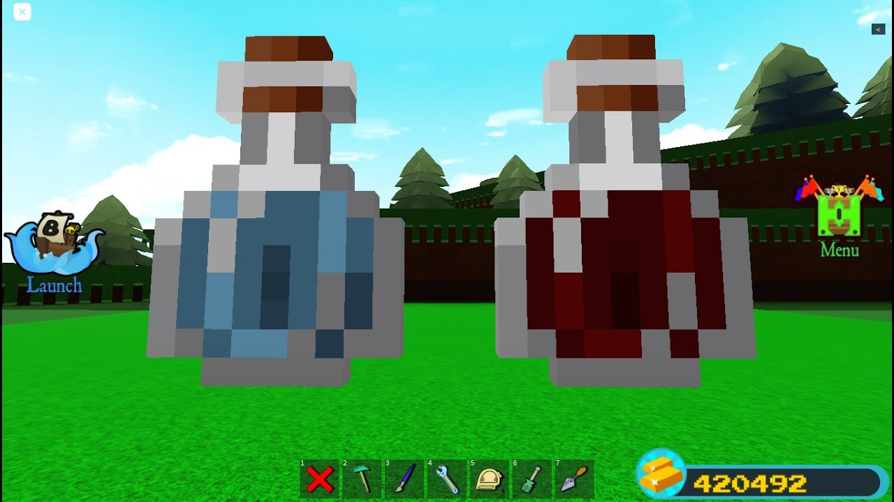 Babft Speedbuild Minecraft Speed Potion And Strength Potion - YouTube