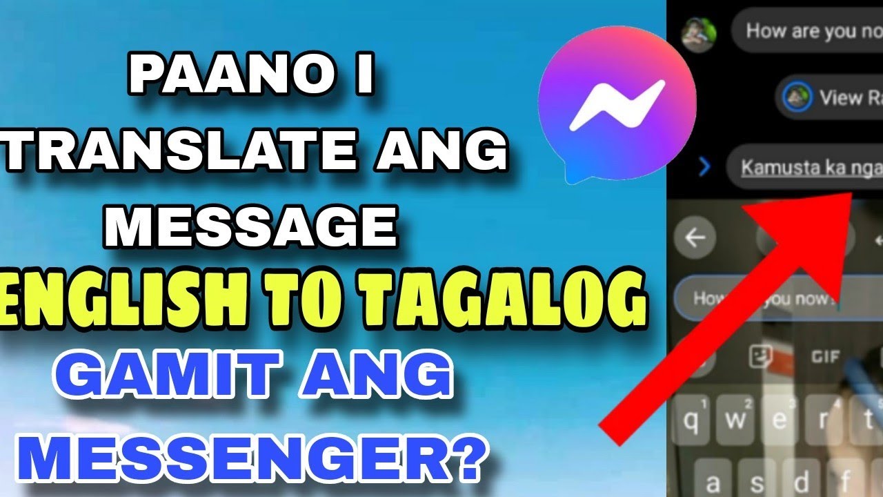 Paano i translate ang message English to tagalog gamit ang messenger ...