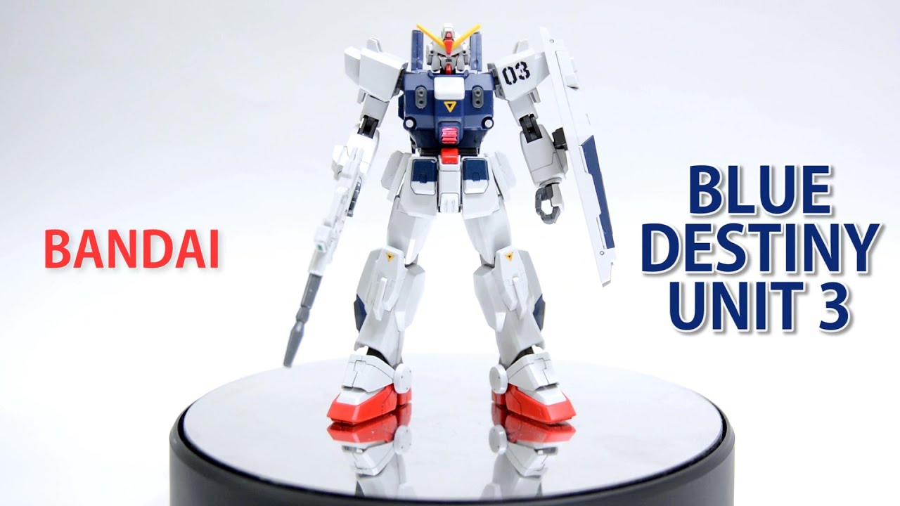 [3D SPIN] HG 1/144 블루 데스티니 3호기 - Blue Destiny Unit 3 - YouTube