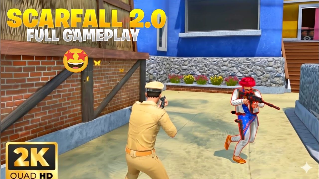 Playing scar fall 2.0 Full HD gameplay 🤩 with indian map 🗺️🤩 - YouTube