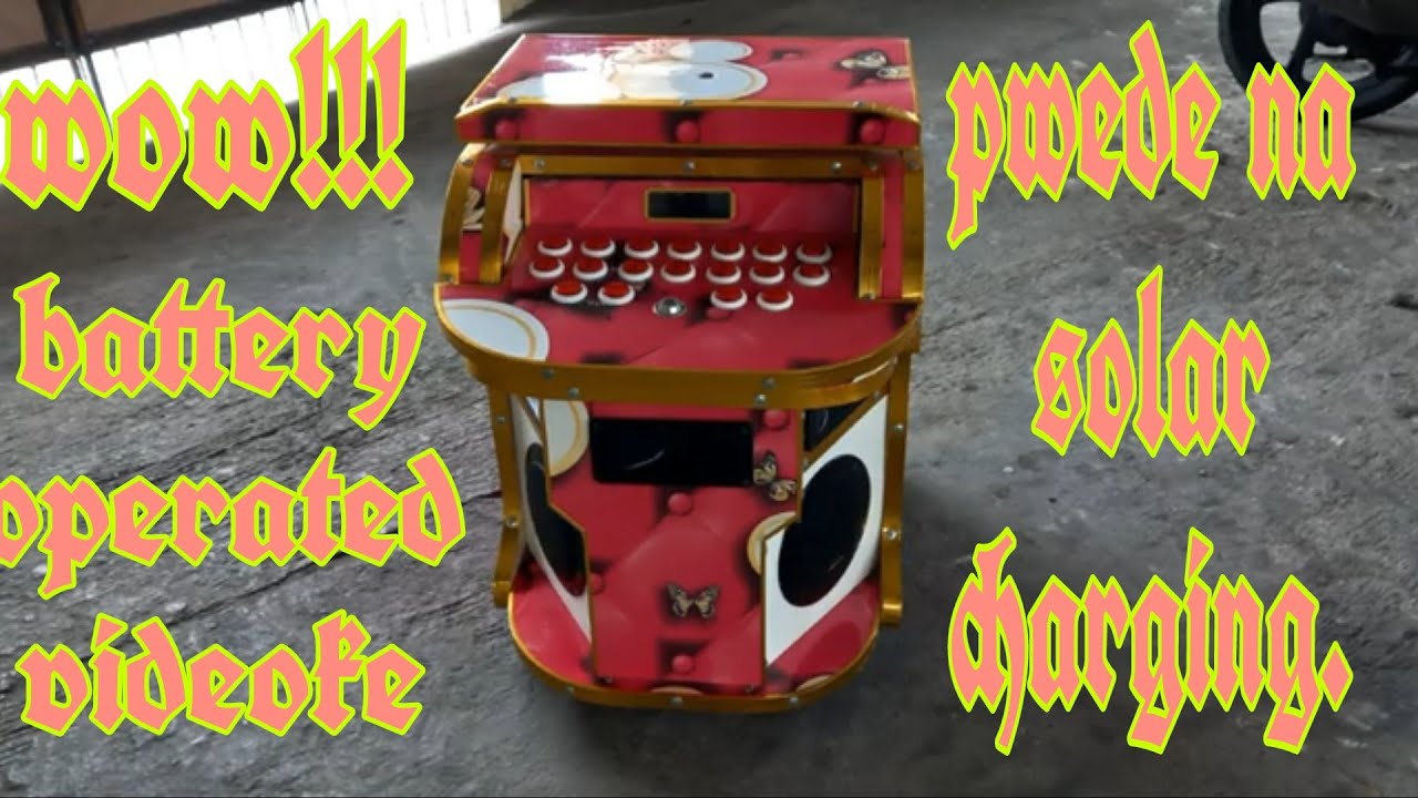 part -1 mini portable videoke battery operated w/ solar charging - YouTube