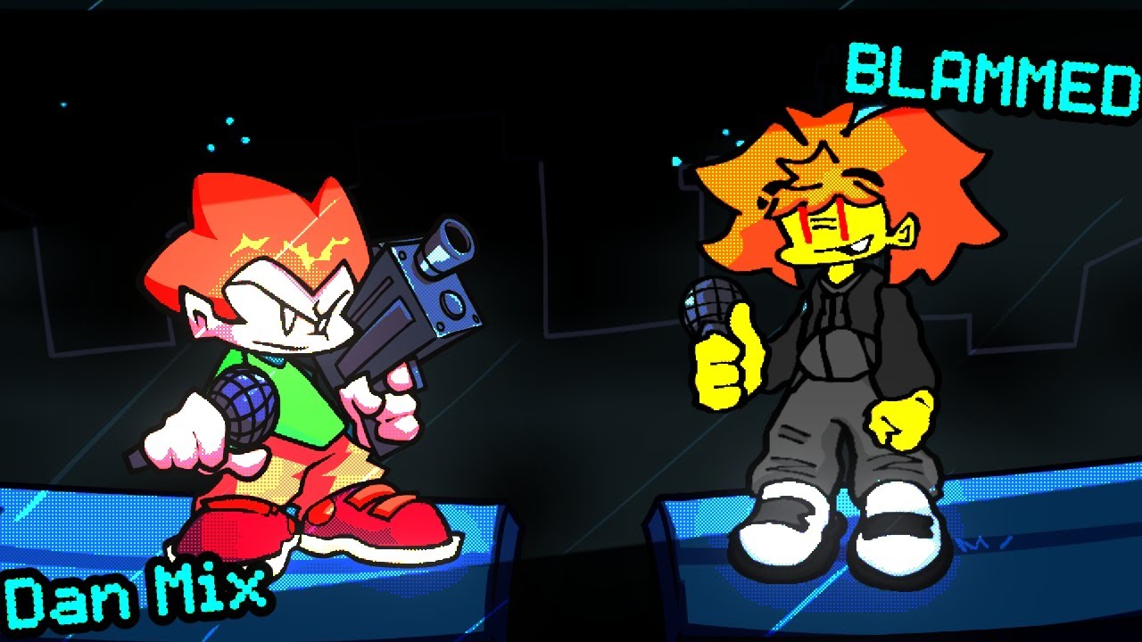 FNF VS DAN - blammed Dan Mix - YouTube