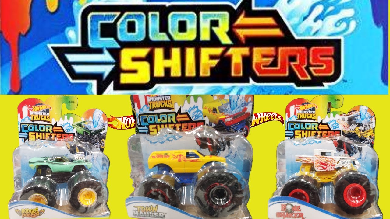 Hot Wheels Color Shifters Monster Trucks 1:64 Scale - YouTube
