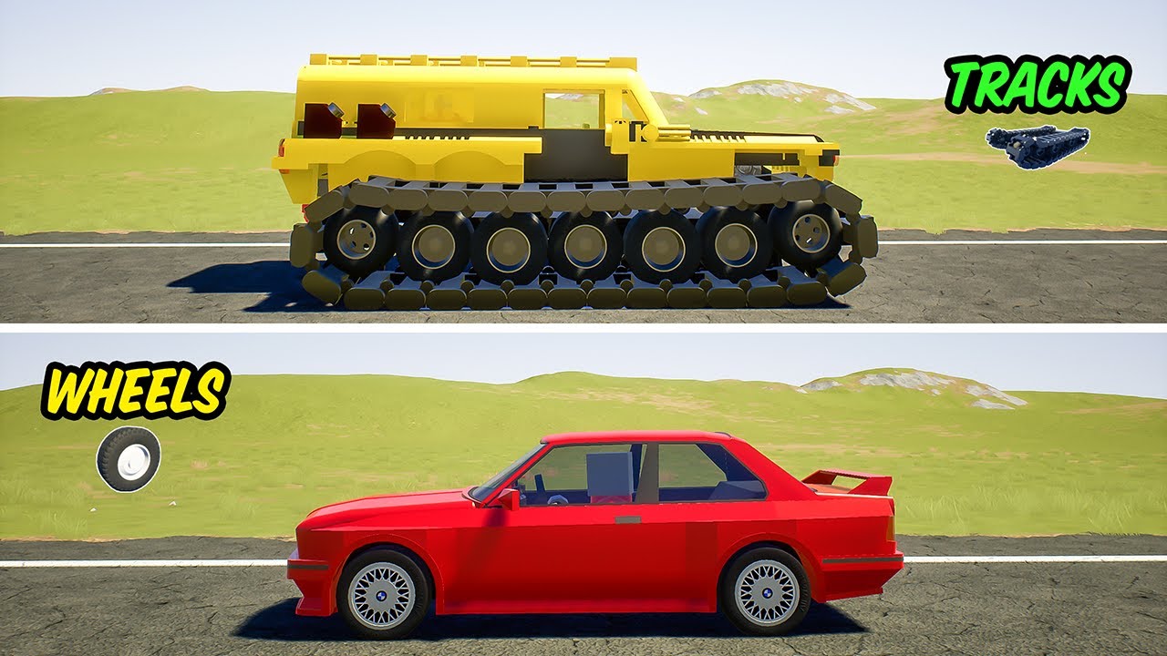 Wheels vs Tracks | Brick Rigs - YouTube