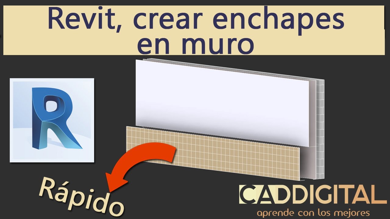 Revit, crear enchapes en muro - YouTube