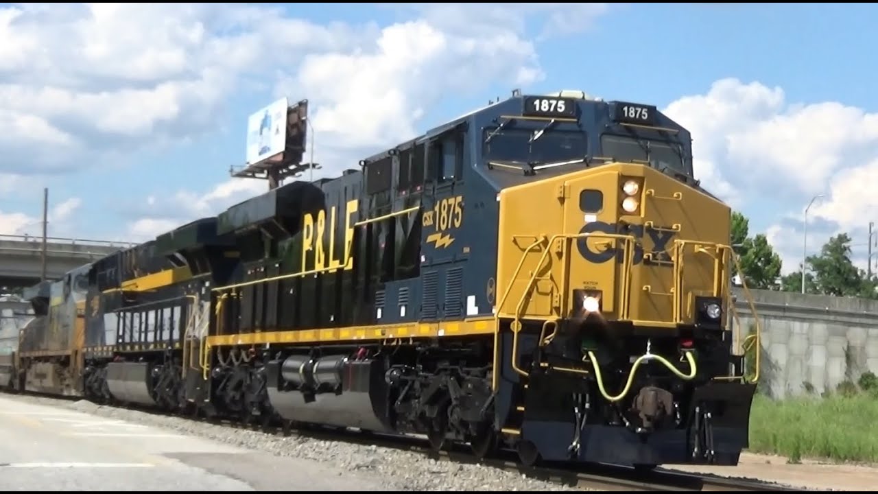 CSXT 1875 P&LE & CSXT 1869 C&O Lead CSX M693 in Augusta, GA 6/11/24 ...