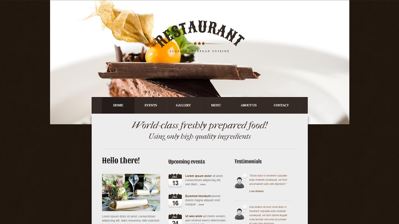 Cafe and Restaurant Drupal Template - 41242 - YouTube