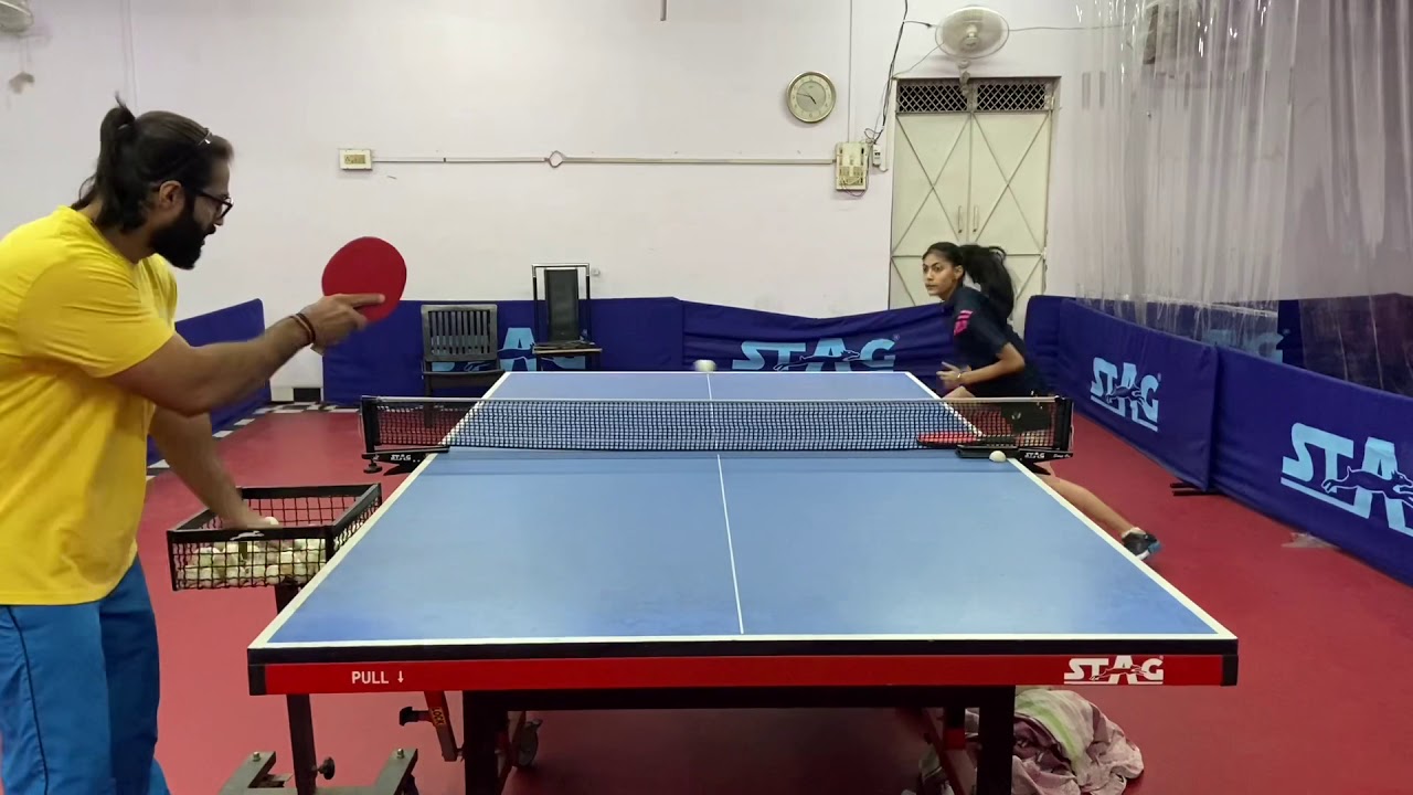 Full table forehand topspin using short pips Multiball session 9 ...