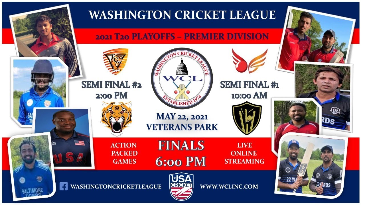 Washington Cricket League II 2021 T20 Playoff - YouTube