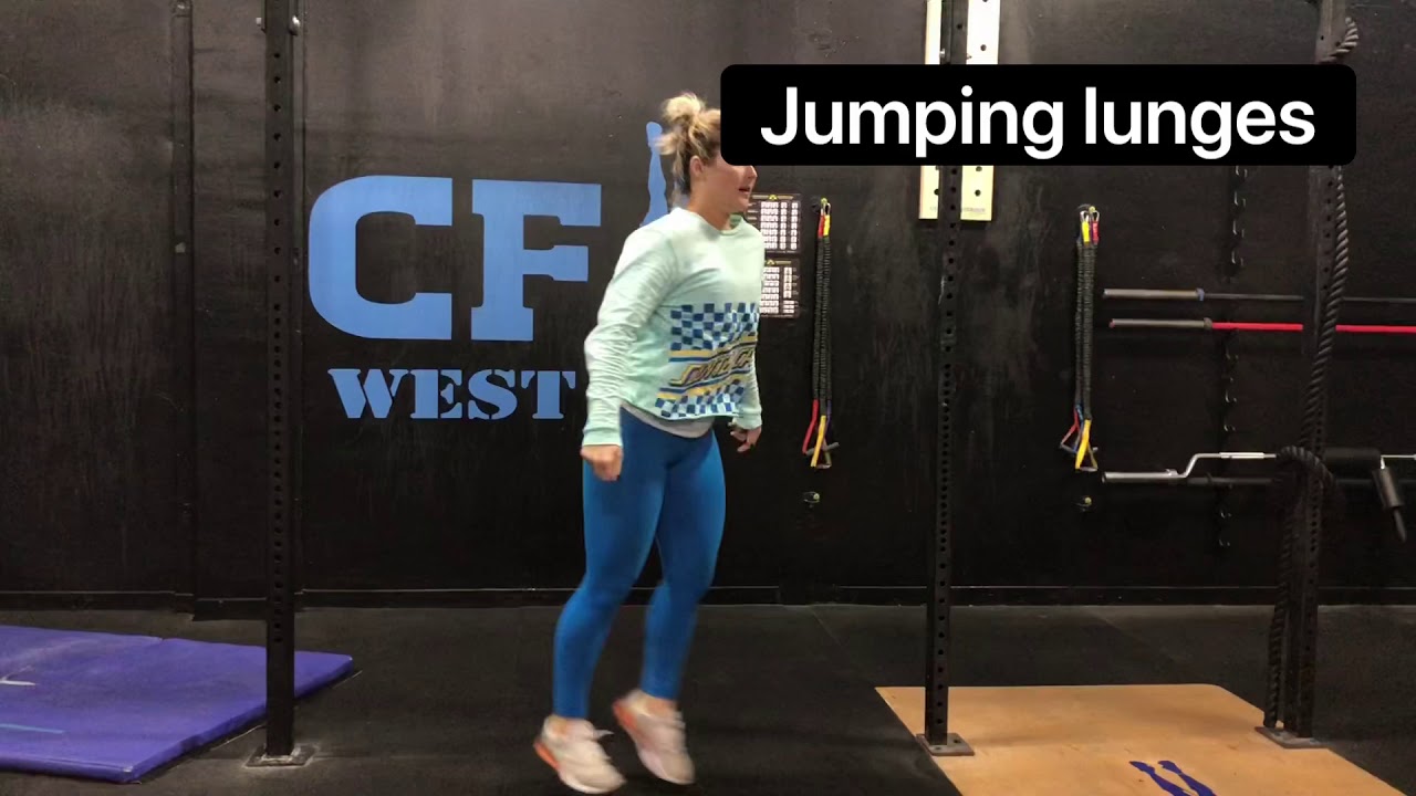 Jumping lunges demo - YouTube