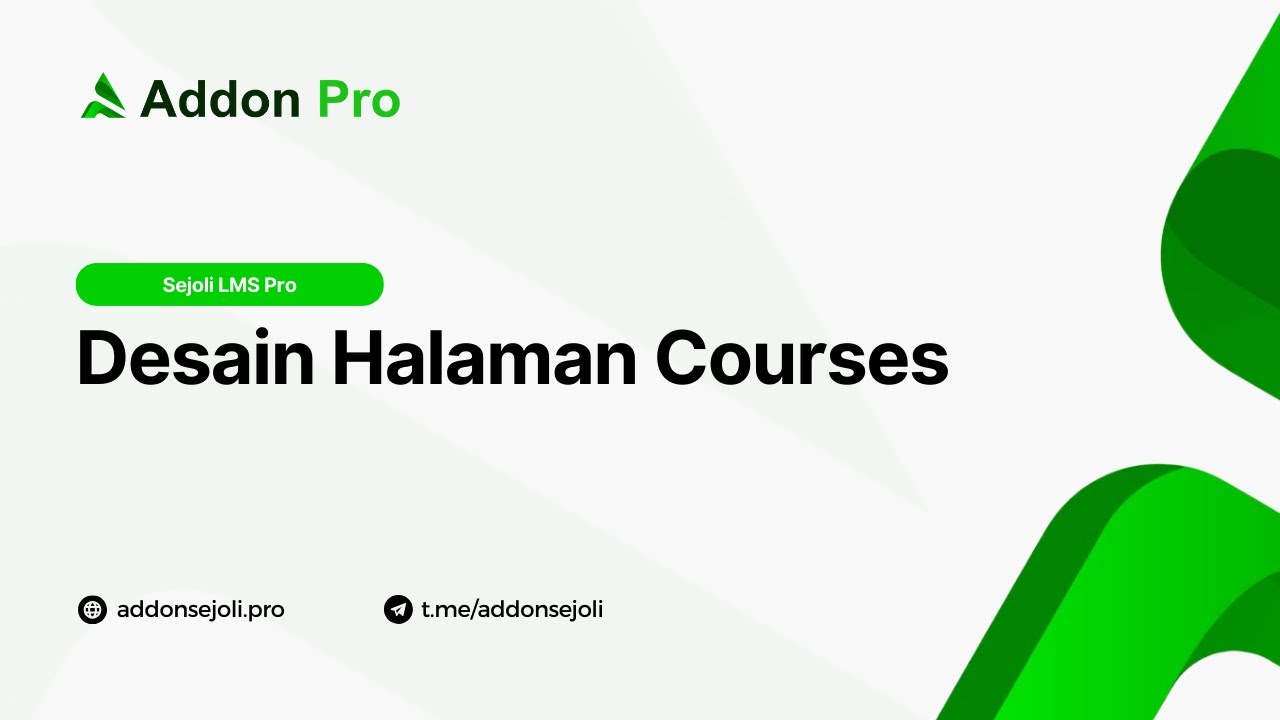 Desain Halaman Courses - YouTube