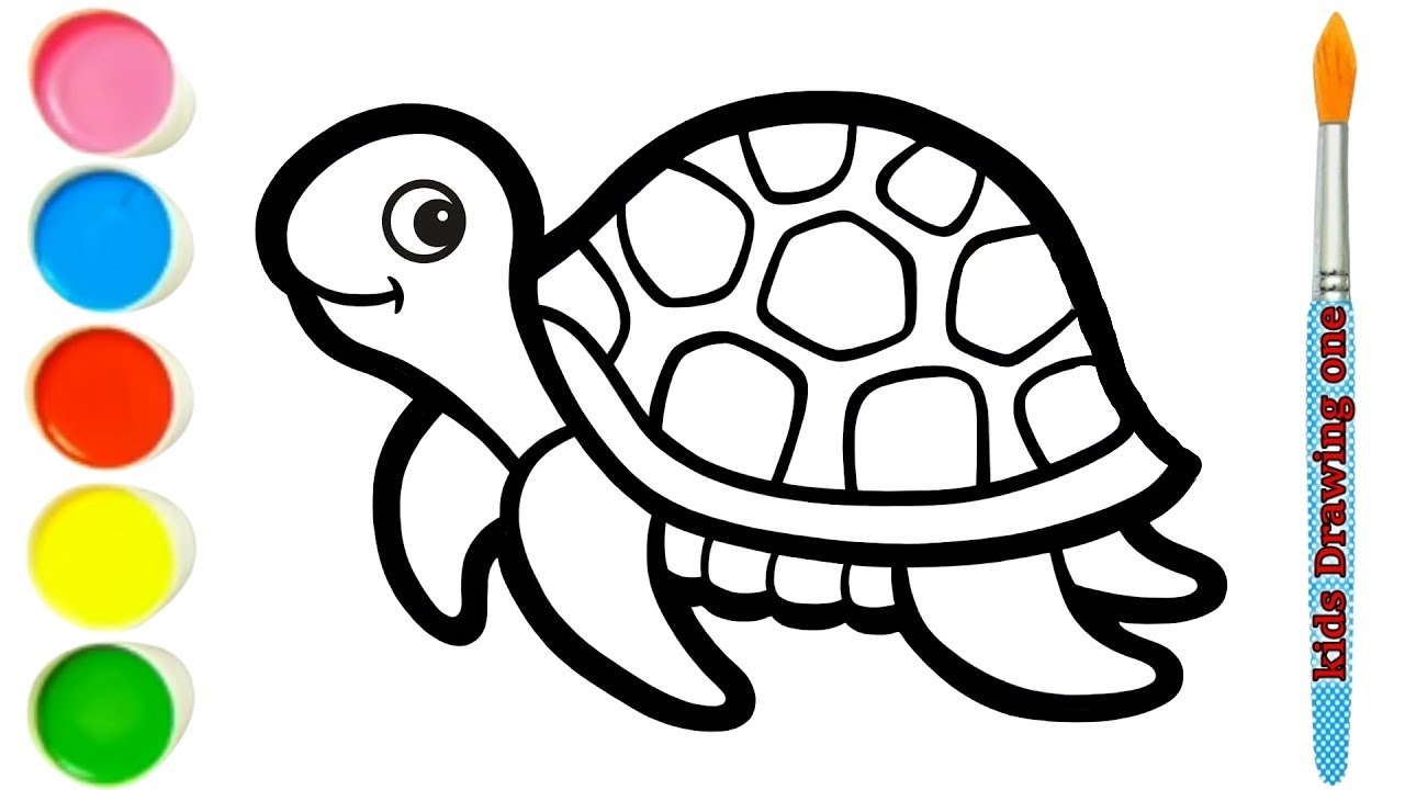 kachhua simple drawing and beautiful drawing - YouTube