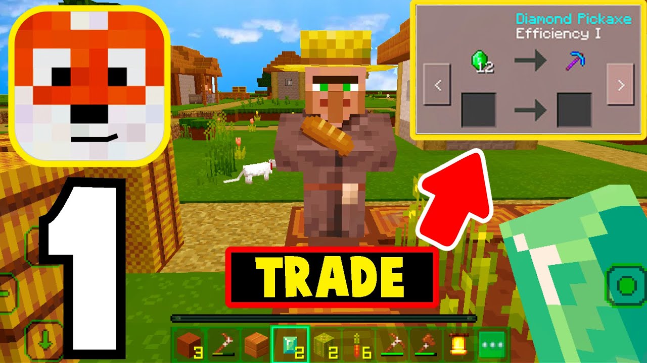 FoxyCraft - Survival - Gameplay Part 1 (BEST Minecraft PE copy) - YouTube