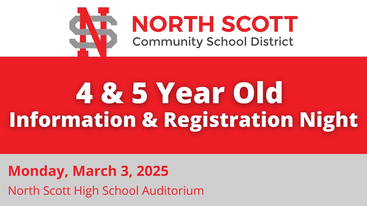 North Scott 4 & 5 Year Old Information & Registration Night for 2025 ...