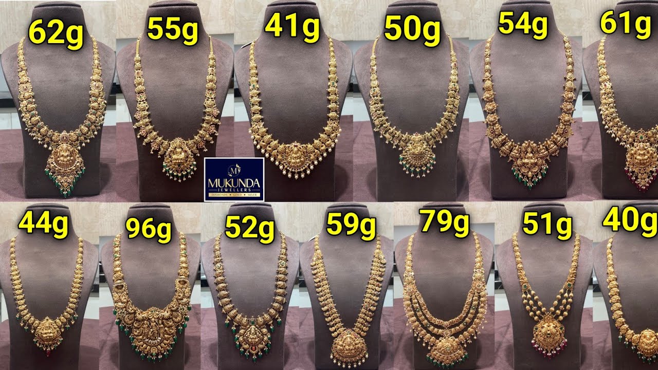 Latest and treditional haram collection with weight/Antique, Nakshi ...
