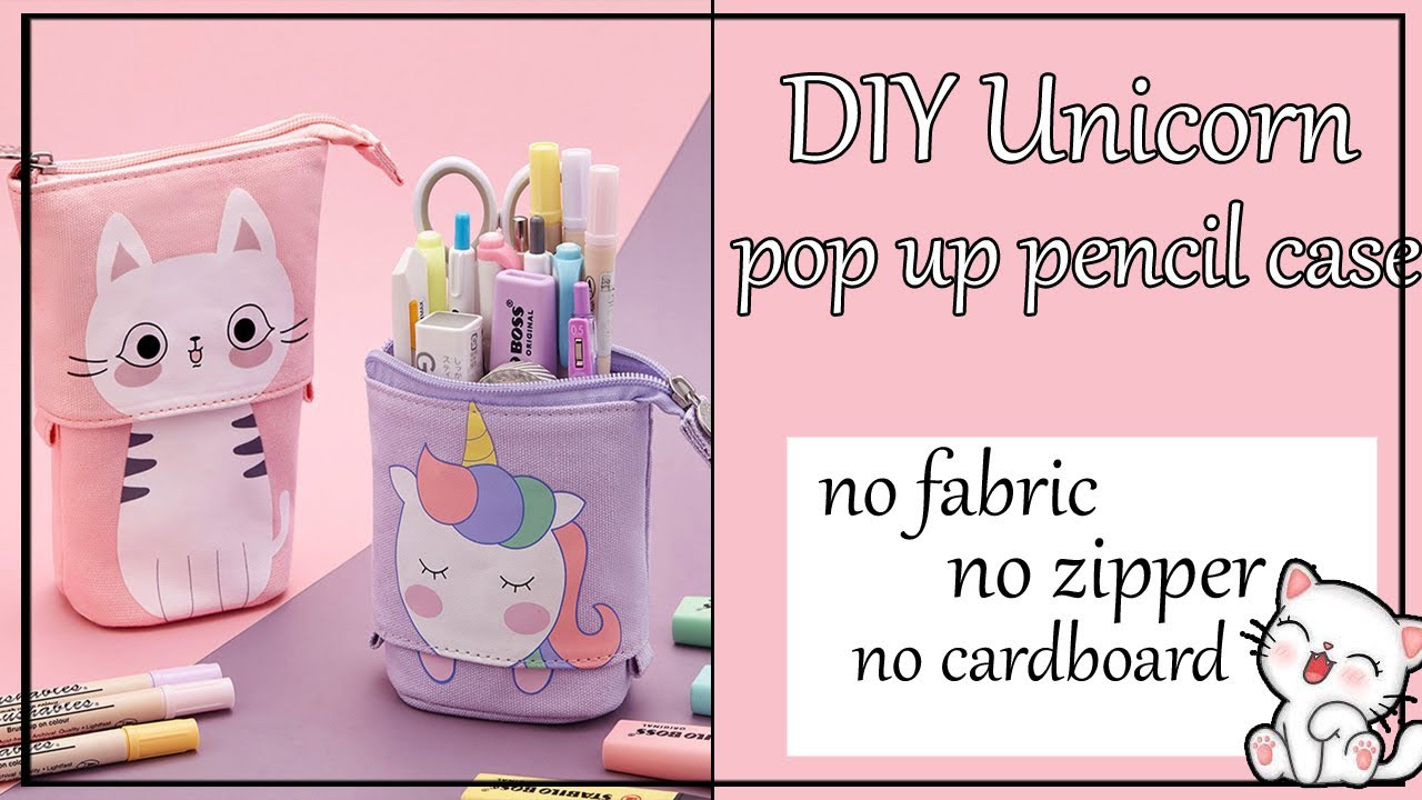 Pop up pencil case|How to make DIY pop up pencil case without fabric ...