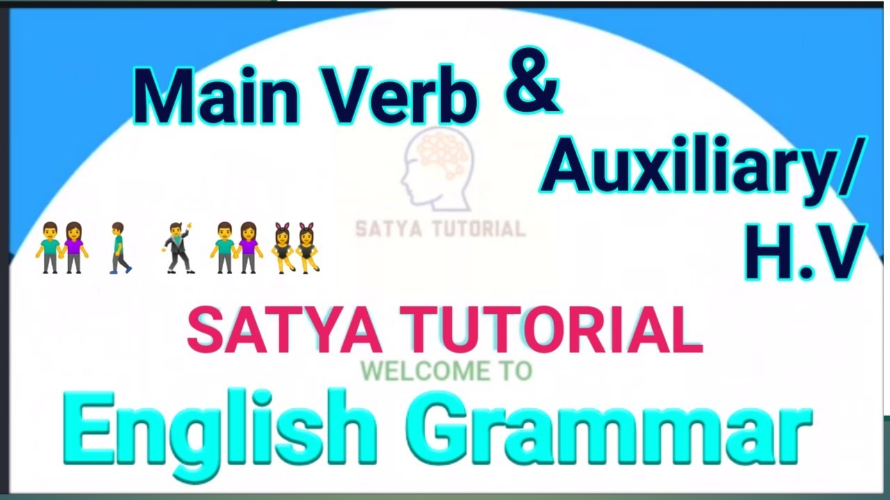 Main verb and Auxiliary Verb - YouTube