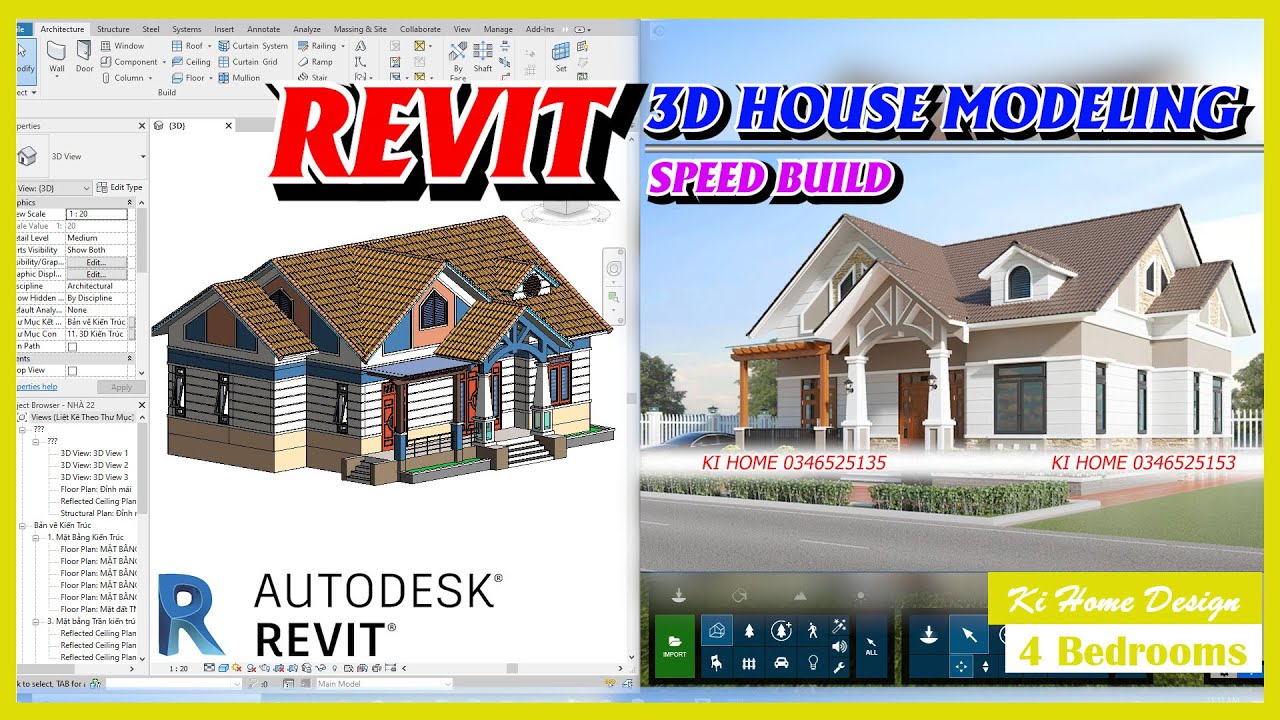 Revit - 3D Modern House Modeling - Speed Build || Revit Tutorial - YouTube