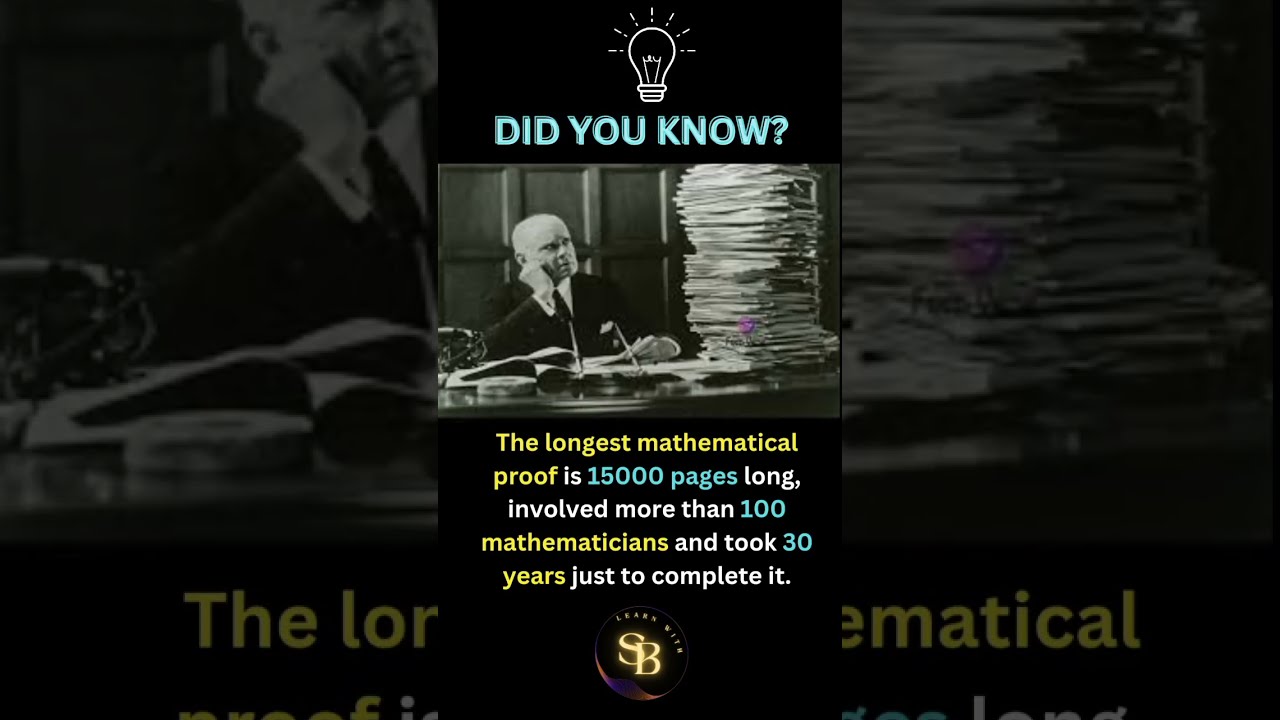 The Longest Mathematical Proof facts factshorts YouTube The Longest Mathematical Proof facts factshorts YouTube