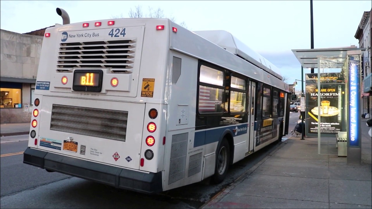 MTA New York City Bus: New Flyer C40LF CNG #424 on the B11 & XD40 #7181 ...