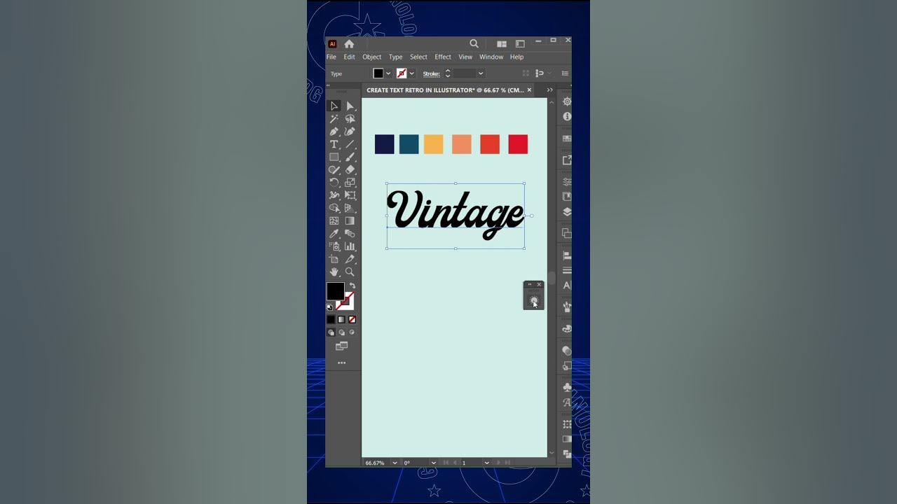 CREATE RETRO TEXT EFFECTS IN ILLUSTRATOR. CDG TUTORIAL - YouTube