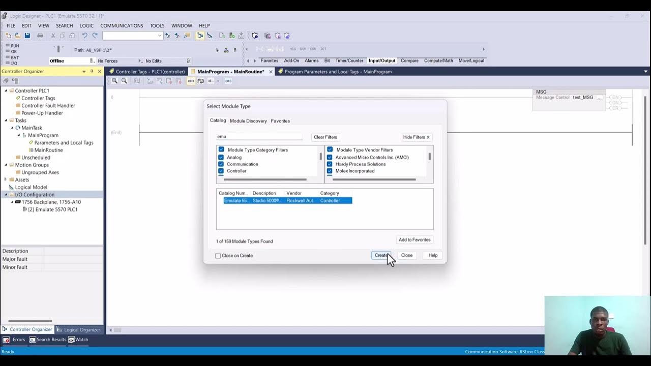 MSG instruction - Allen Bradley PLC to PLC communication - YouTube