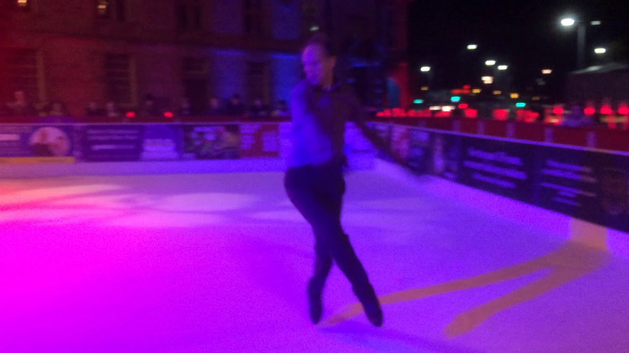 Gary Beacom skating "I am your man" at Sunderland Winter Ice Rink ...