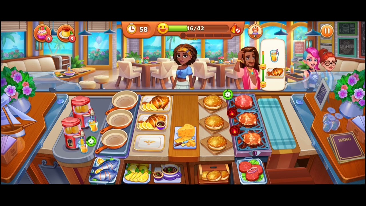 COOKING MADNESS | Cooking Burger Fish And Juice - YouTube